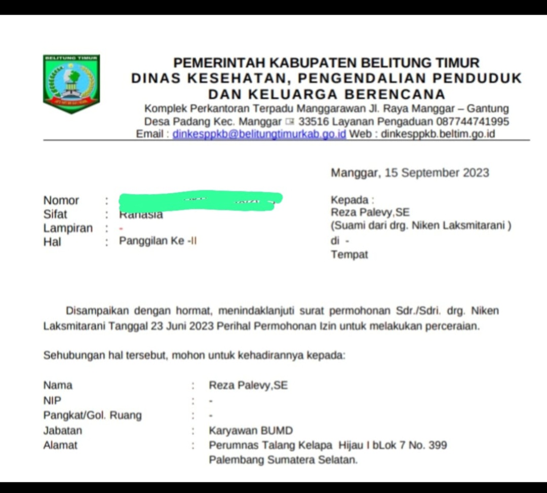 Kepala DKPPKB Belitung Timur Diduga Intimidasi Pegawai BUMD Palembang – majalahfakta.id